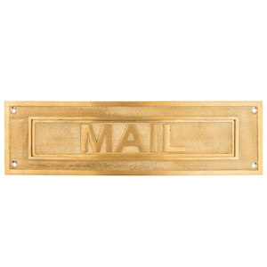 Personalized Brass Mail Slot With Inside Hinge - Antique Aged Finish ...