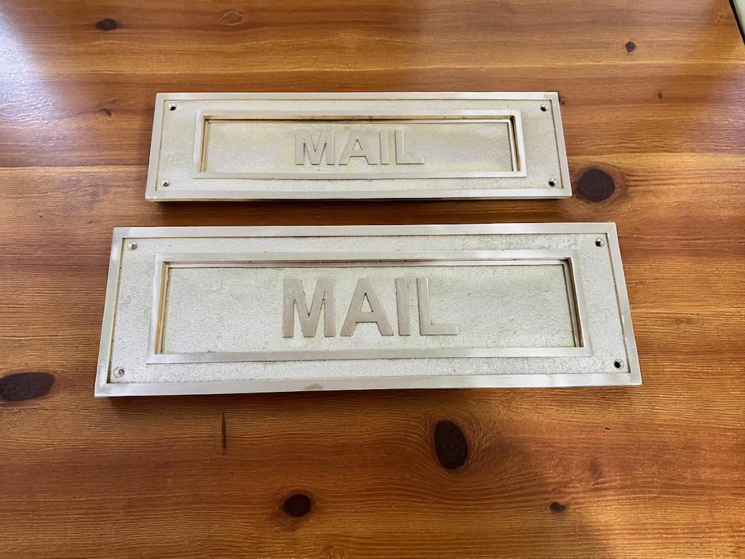 Personalized Brass Mail Slot - Inside Hinge Mail Flap - Customized ...