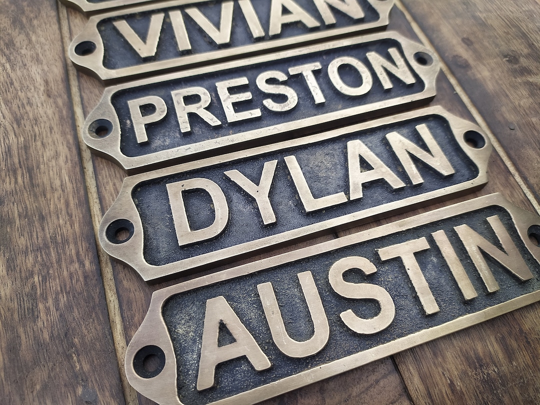 Personalized Bronze Door Sign – Victorian Cast Plaque, Housewarming ...
