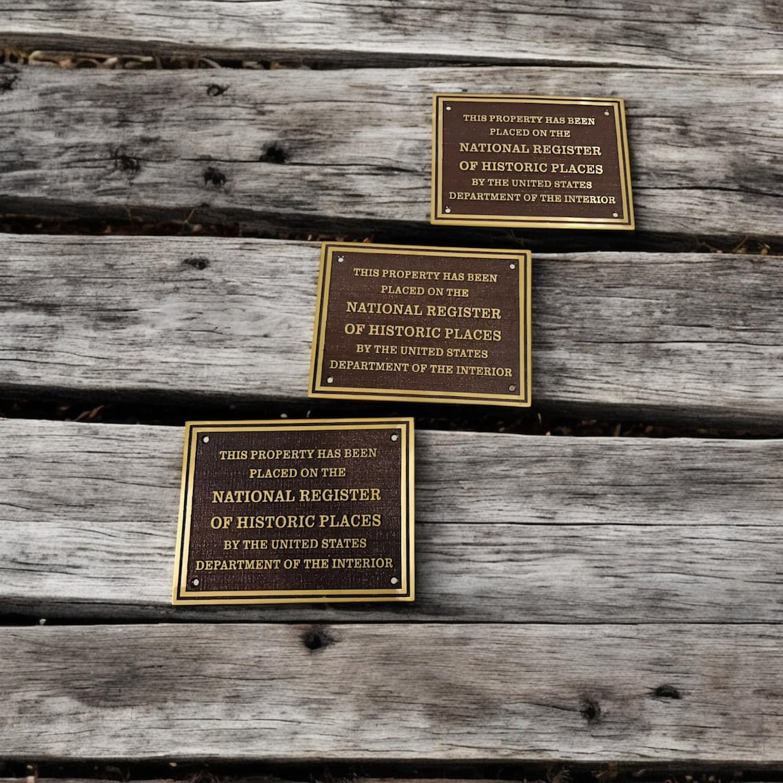 National Register of Historic Places Plaque: Cast Brass Historic ...