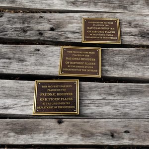 National Register of Historic Places Plaque: Cast Brass Historic ...