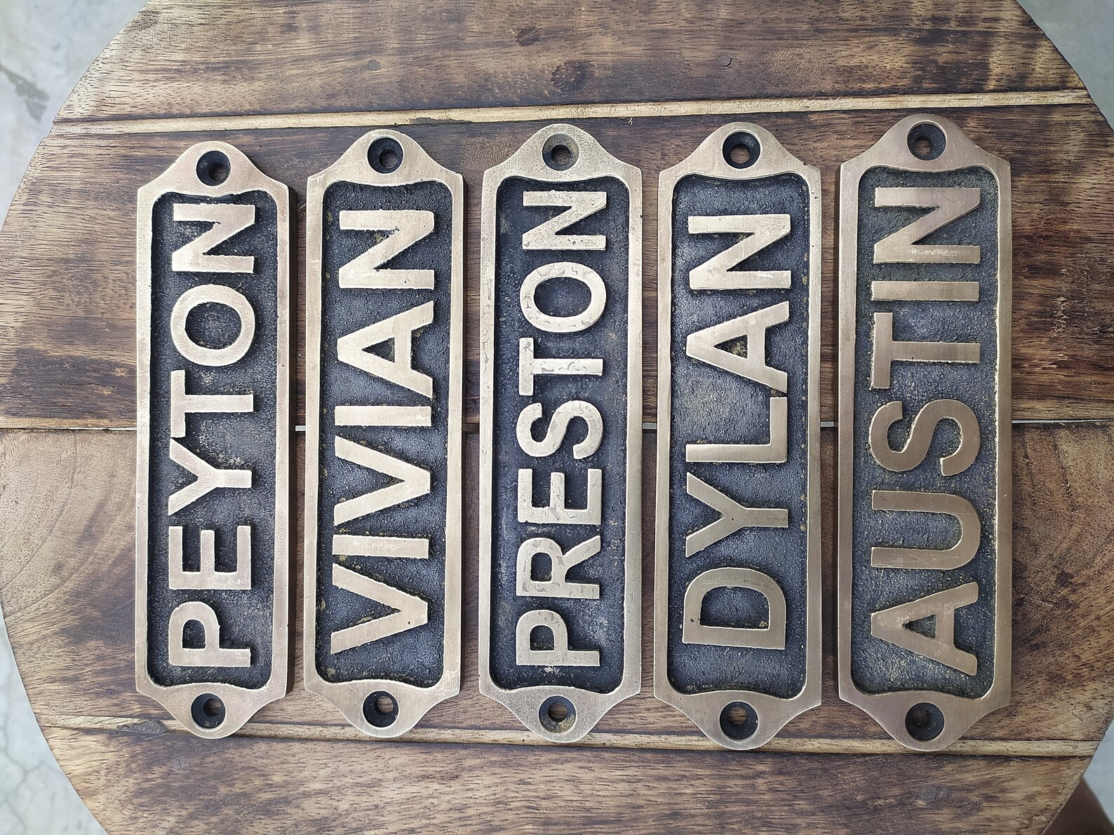 Personalized Bronze Door Sign – Victorian Cast Plaque, Housewarming ...
