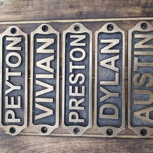 Personalized Bronze Door Sign – Victorian Cast Plaque, Housewarming ...