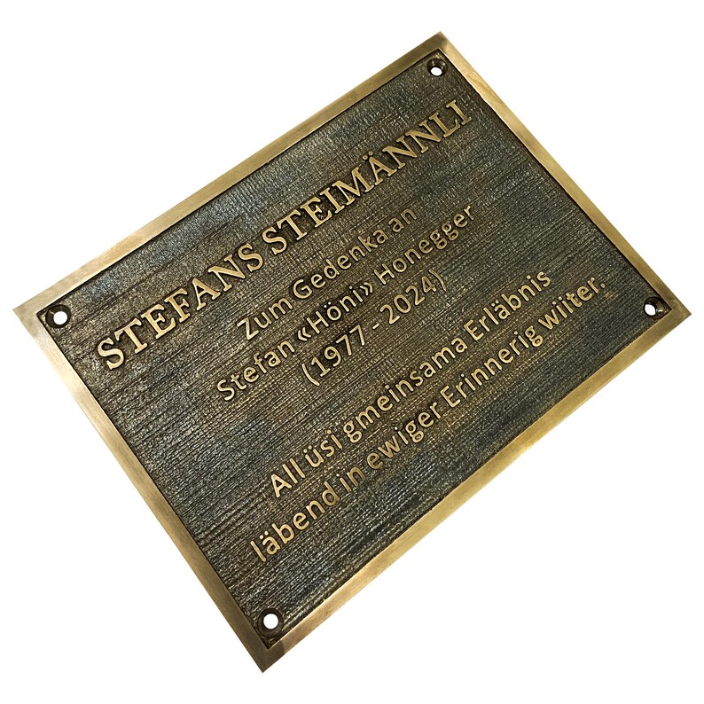 Custom Bronze Memorial Plaque – Personalized Tribute Sign – Outdoor ...
