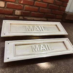 Personalized Brass Mail Slot With Inside Hinge - Antique Aged Finish ...