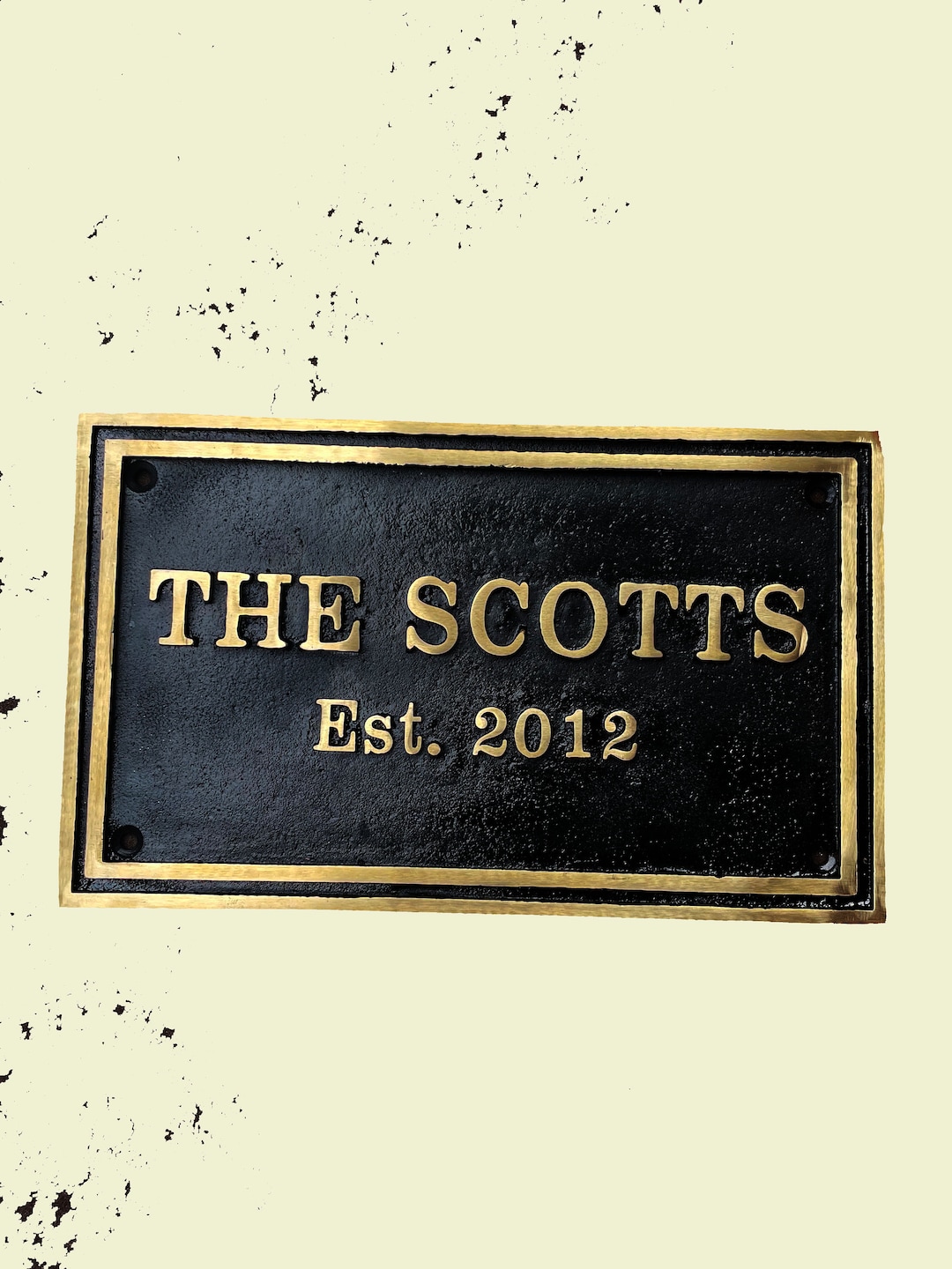 Customized Brass Name Plaque - Established Signs - Street Marker ...