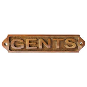 Gents Door Signs Brass Toilet Plaques Gender Plaques Brass Door Signs ...