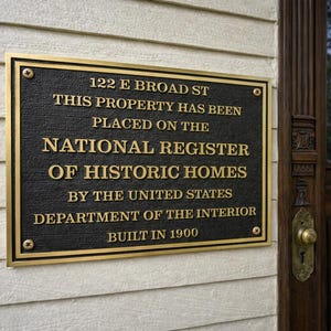 National Register Historic Homes Plaque | Cast Brass Building Marker ...