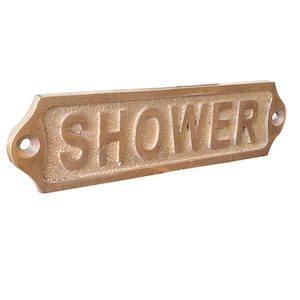 Custom Cast Brass Door Signs & Plaques - Restroom - Shower Ladies and ...
