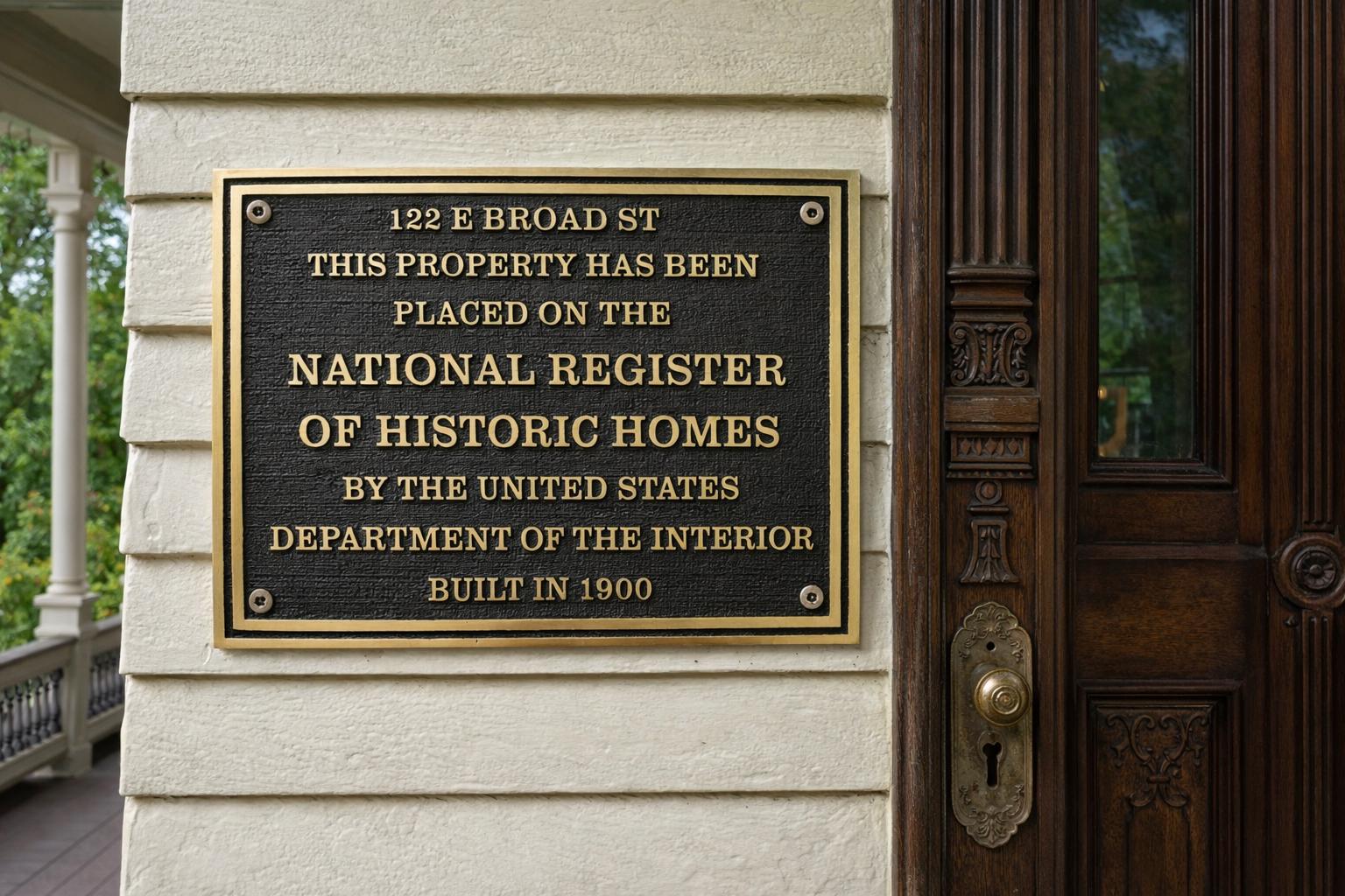 National Register Historic Homes Plaque | Cast Brass Building Marker ...