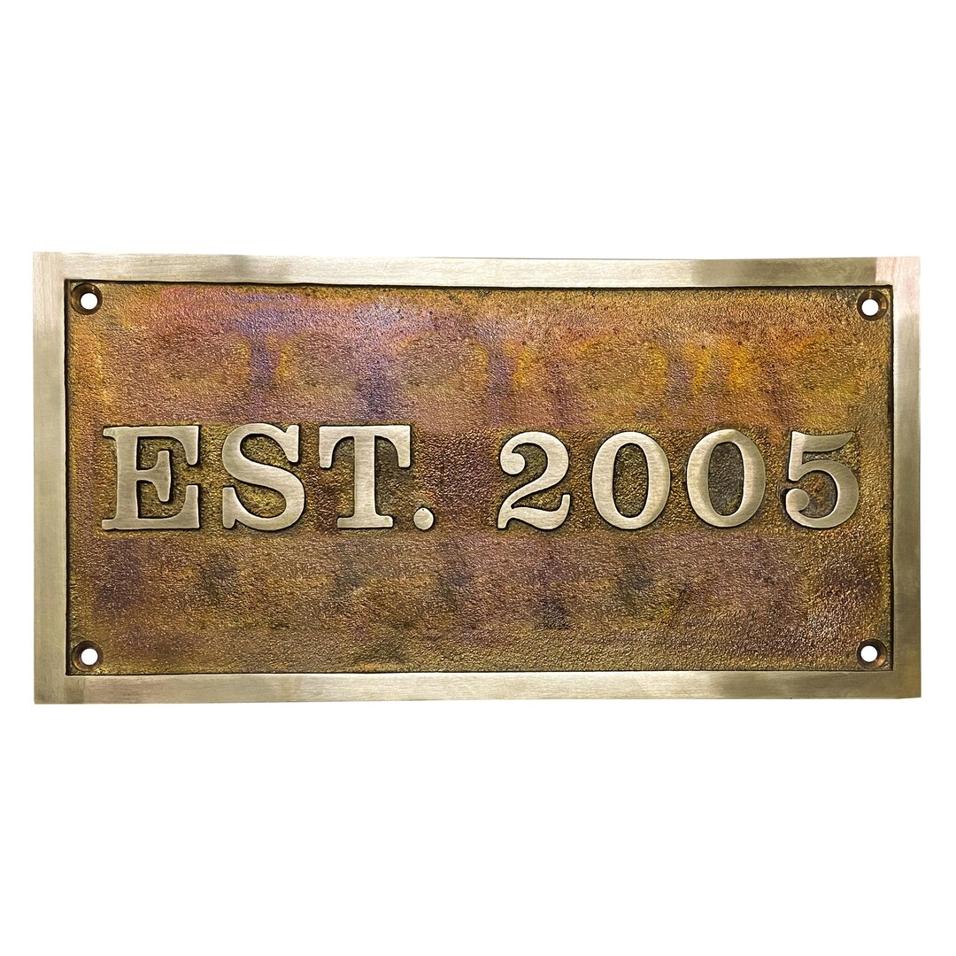 Personalized Bronze Established Signs – House Warming Gifts - Metal ...