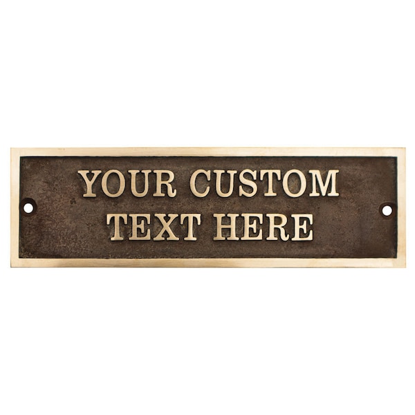 Custom Bronze Plaque Outdoor - Etsy