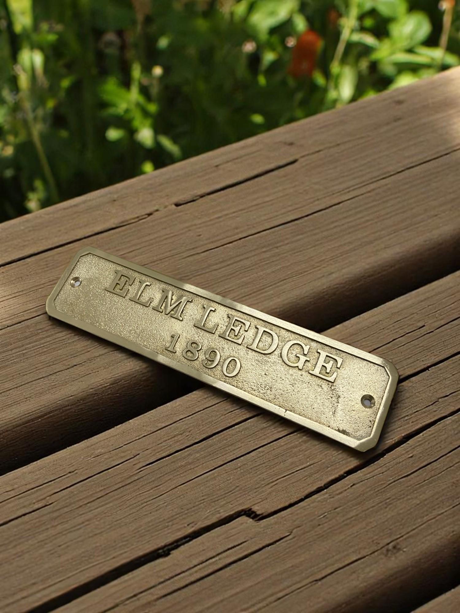Custom Brass Family Name Plaque: Personalized Vintage Metal Brass Sign ...