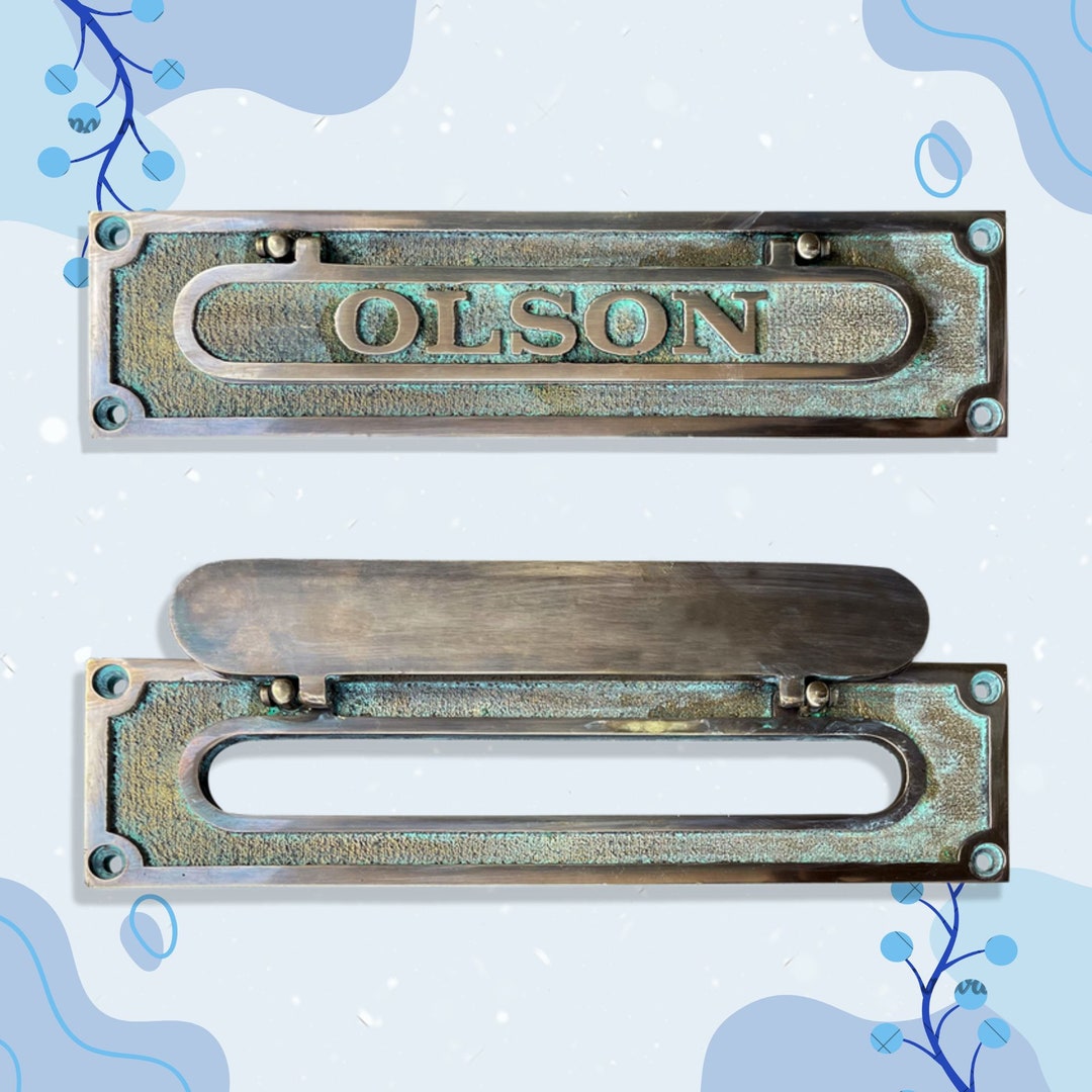 Outside Hinge Mail Slot - Letter Box Sign - Customized Size Sign ...