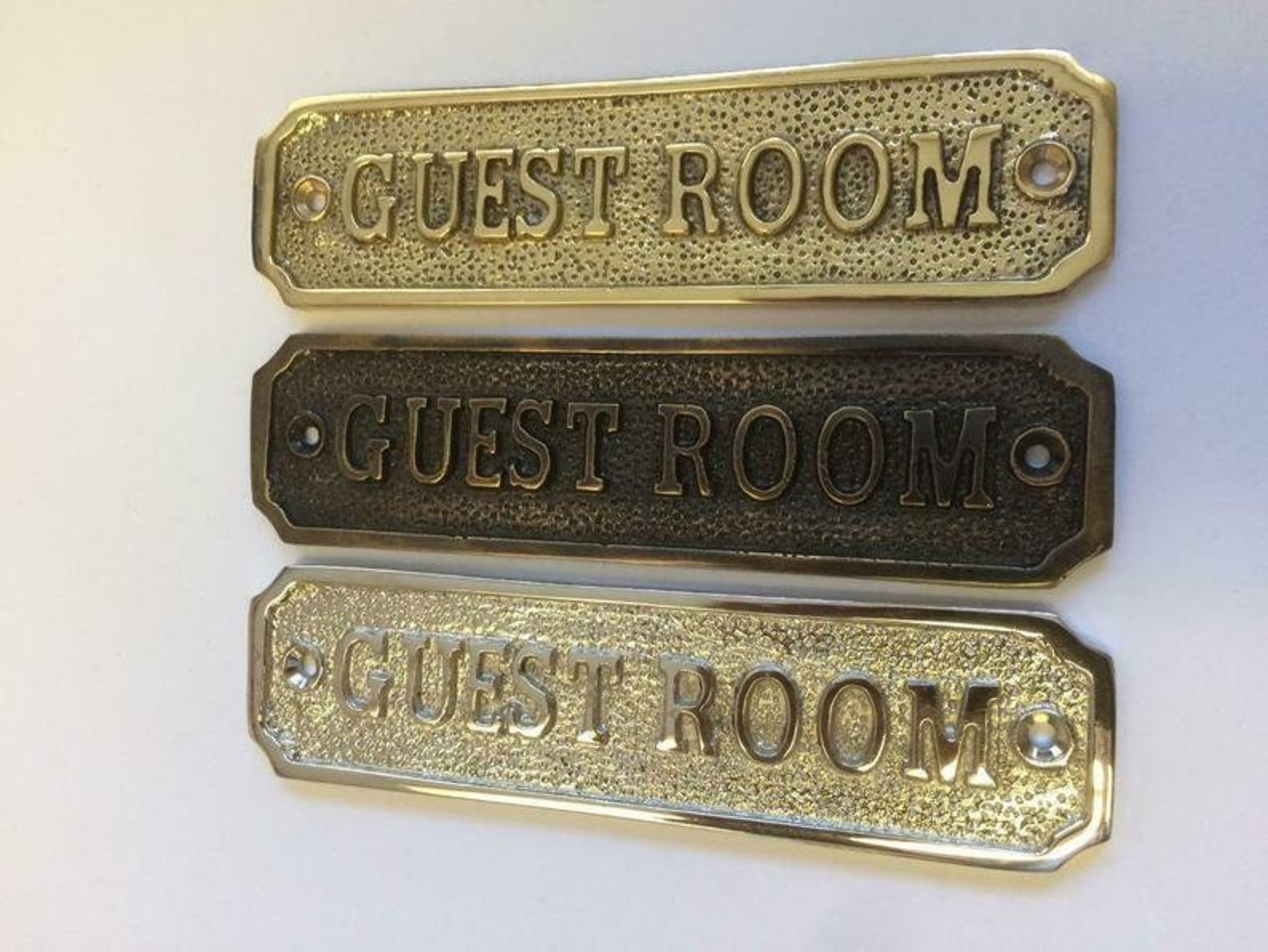 Personalized 3D Door Signs - Custom Brass Sign Plaques - Modern Signs ...