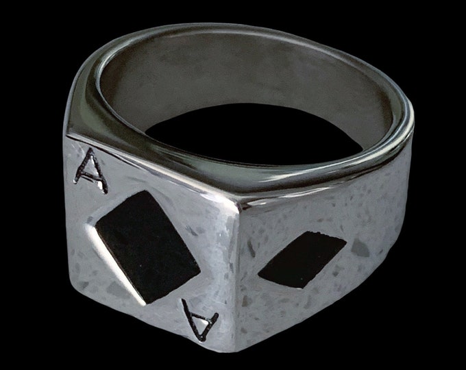 Ace of Hearts,ace Ring,gambling,sterling Silver,vegas Wedding,casino ...