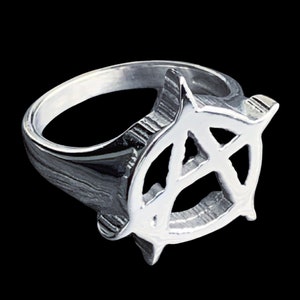 Anarchy Ring! Stainless Steel A Ring Available in US Sizes 11-12 - Etsy