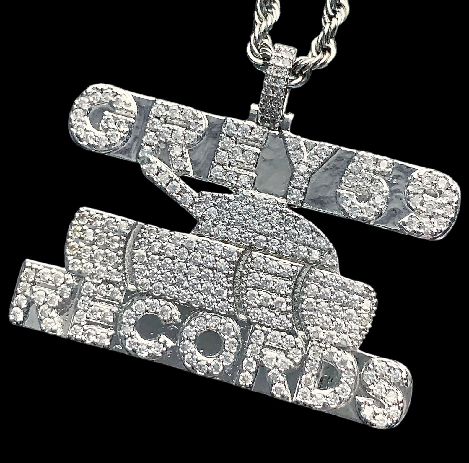 Suicideboys G59 Tank Necklace Iced Out Cubic Zirconia Pendant Stainless ...