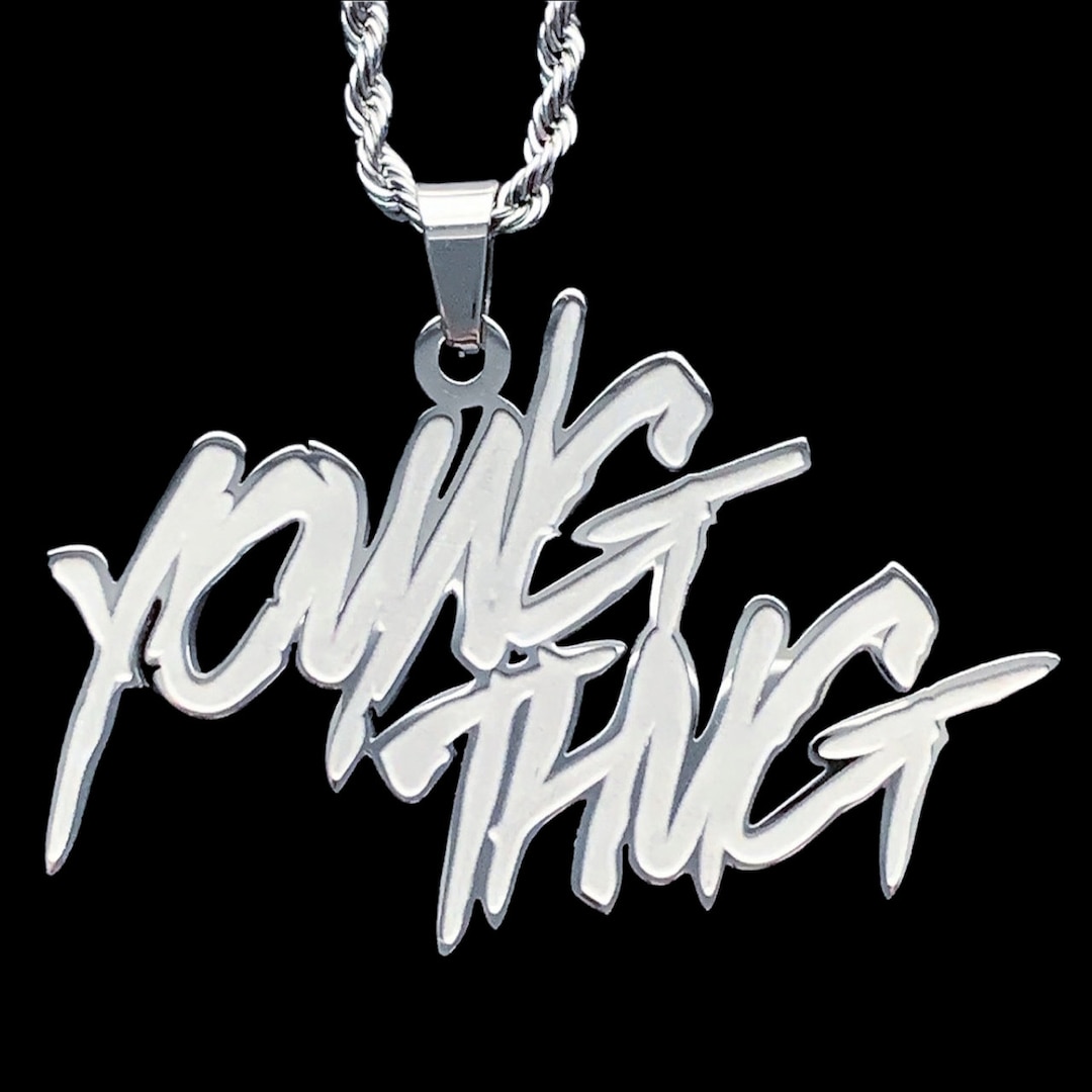 Young Thug Necklace! Etched Stainless Steel Pendant + Stainless Steel ...