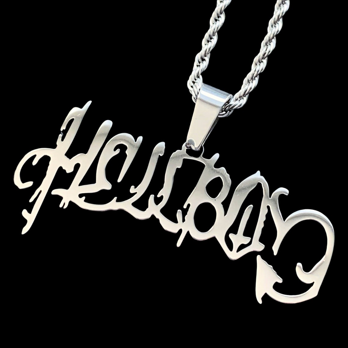 Lil Peep Hellboy Necklace Polished Stainless Steel Pendant - Etsy