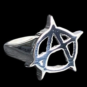 Anarchy Ring! Stainless Steel A Ring Available in US Sizes 11-12 - Etsy