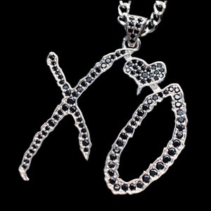 The Weeknd XO Necklace Iced Out XO Pendant Stainless Steel Chain abel ...