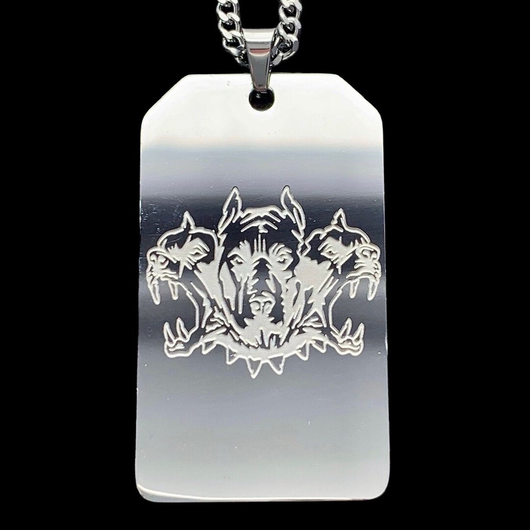 CITY MORGUE Toe Tag Necklace Etched Steel Pendant Stainless Steel Chain ...