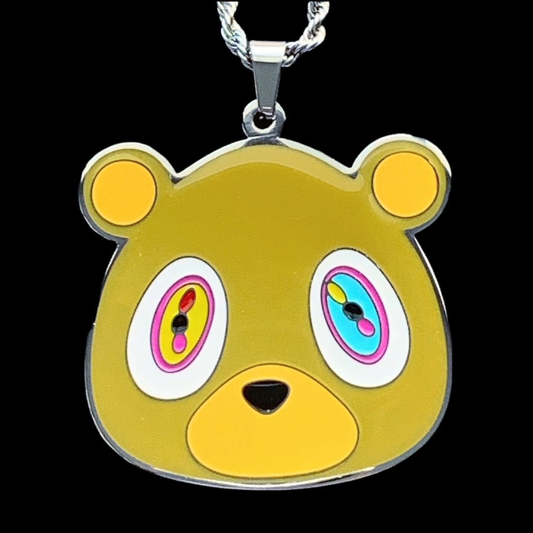 Kanye West Graduation Bear Necklace! Stainless Steel & Multicolor ...