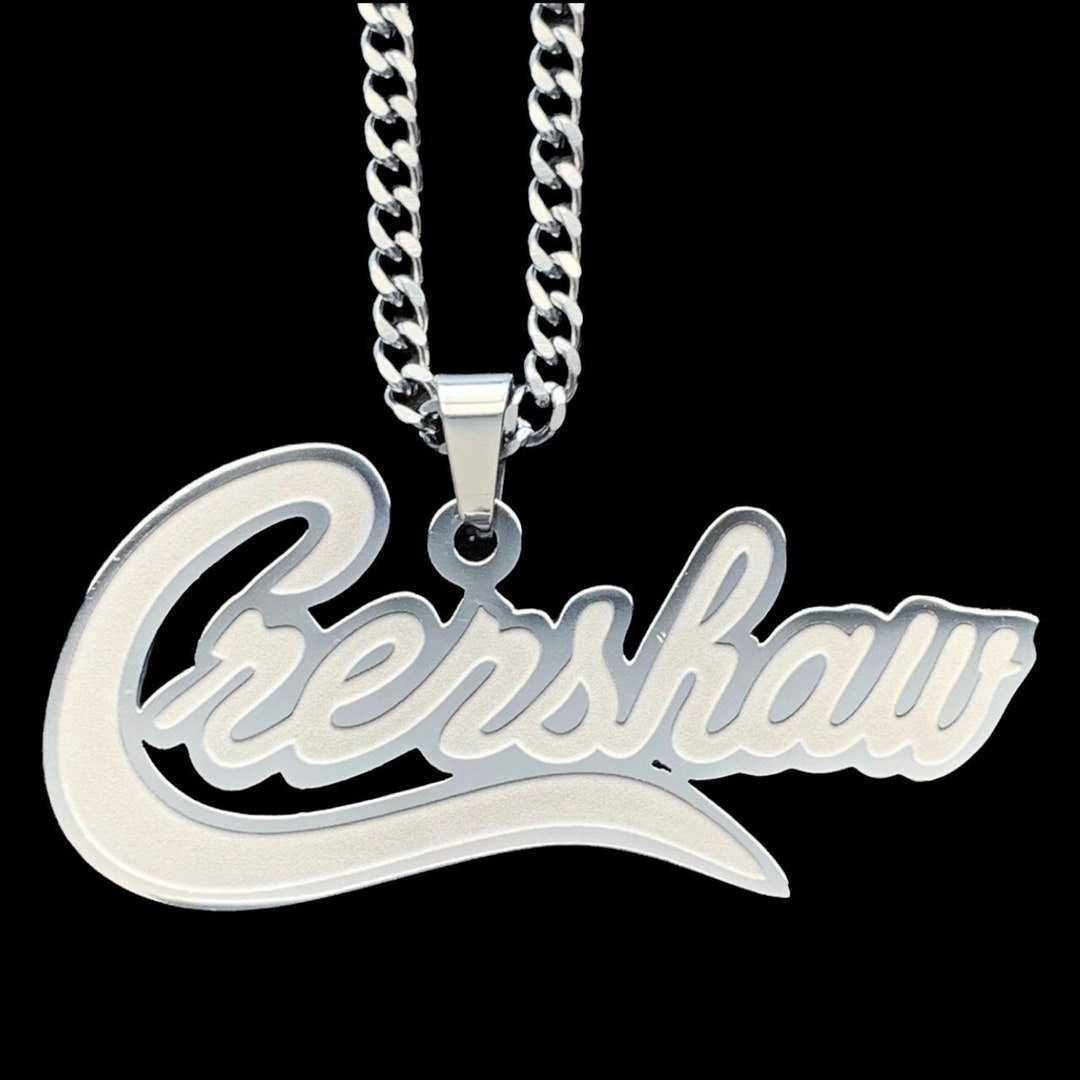 Nipsey Hussle Crenshaw Necklace Etched Stainless Steel Pendant ...