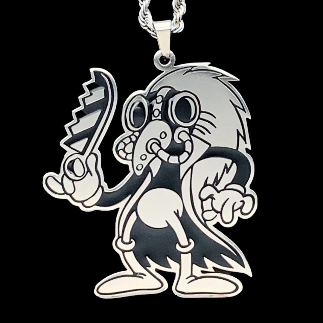 Ghostemane Dr. Nihil Necklace! Stainless Steel & Black Enamel Pendant ...