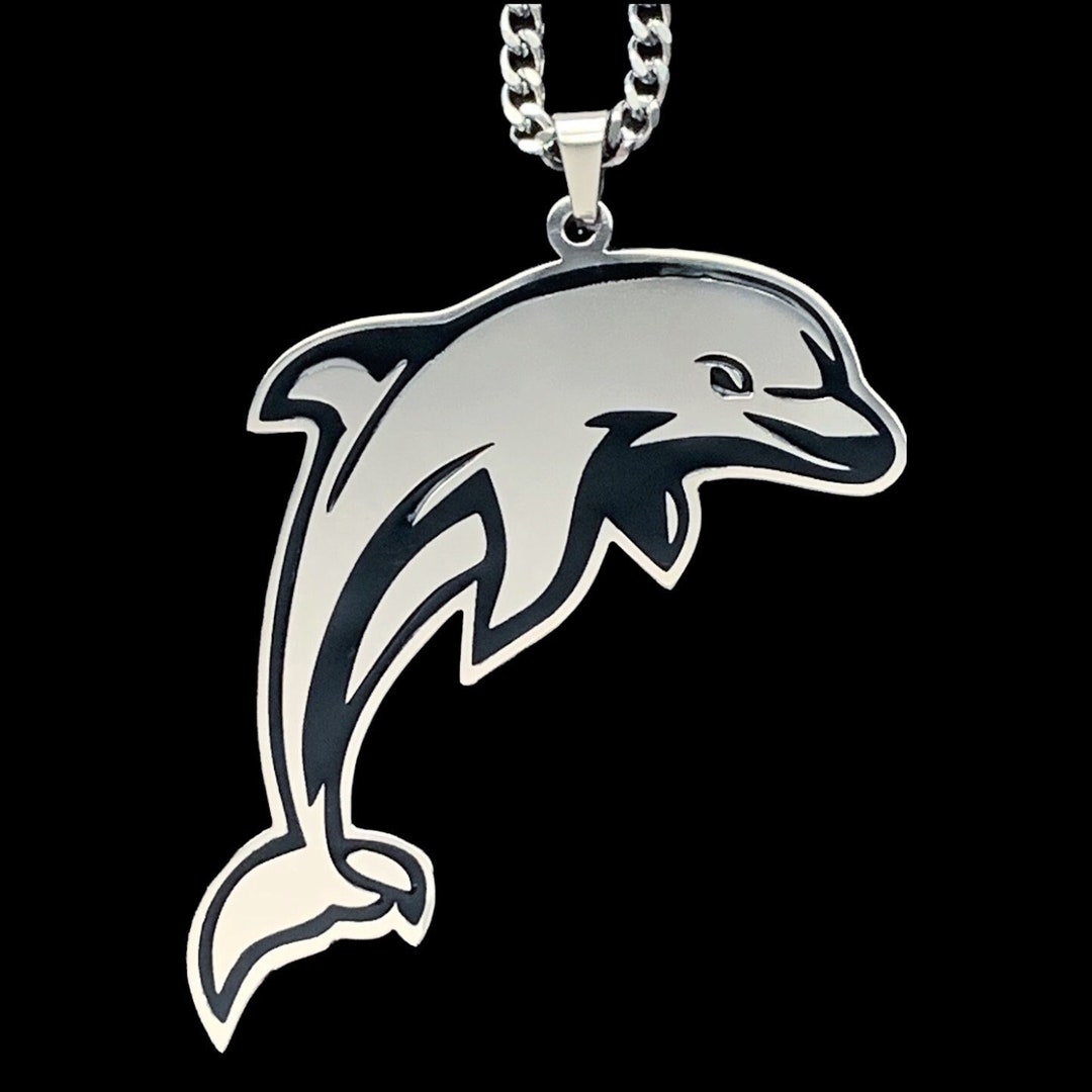 Young Dolph Flippa Necklace! Stainless Steel & Black Enamel Pendant ...