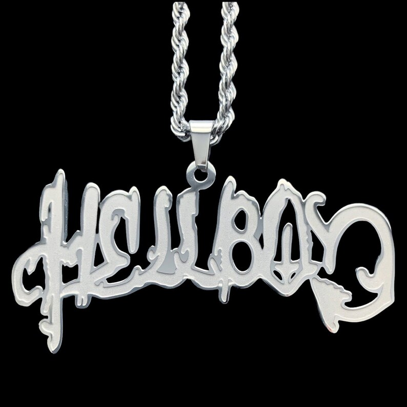 Lil Peep Hellboy Necklace Etched Stainless Steel Pendant - Etsy