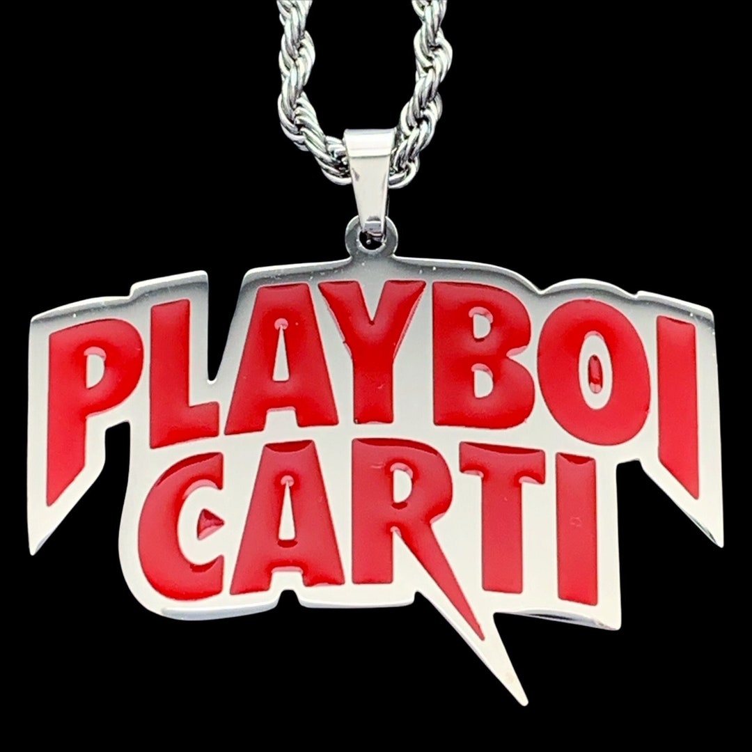 Playboi Carti Necklace Stainless Steel & Red Enamel A Pendant Choice of ...
