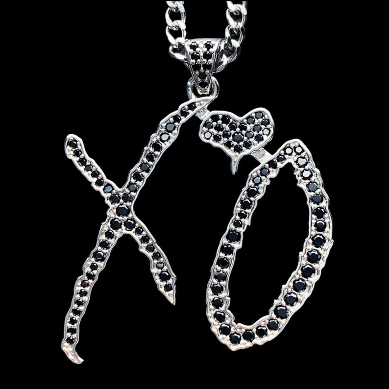 The Weeknd XO Necklace Iced Out XO Pendant Stainless Steel - Etsy