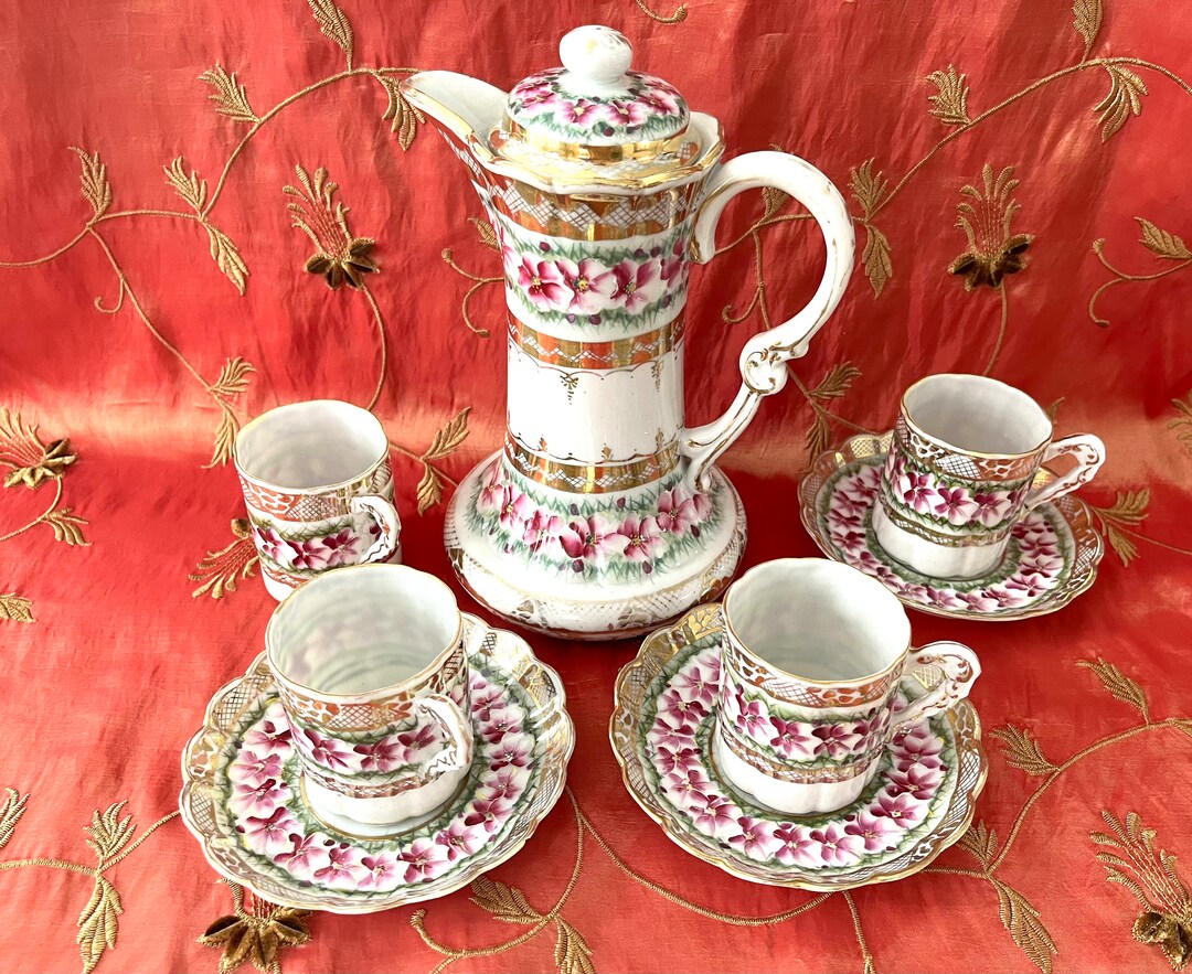 Rare! Antique Japanese Eggshell Porcelain Tea Set - Etsy