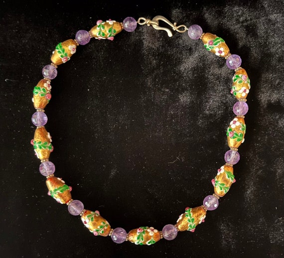 Rare! Gorgeous vintage hand made 18’ necklace - Gem