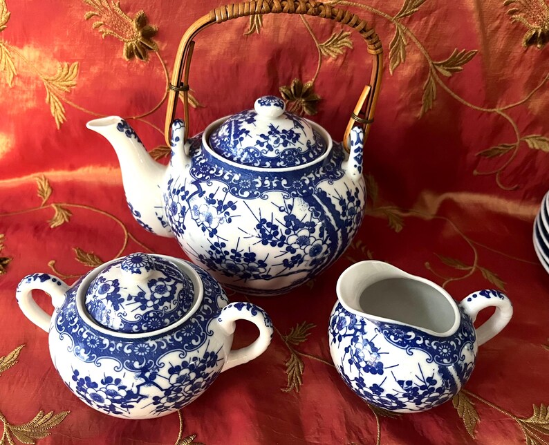 Antique Japanese SAKURA Tea Set - Etsy