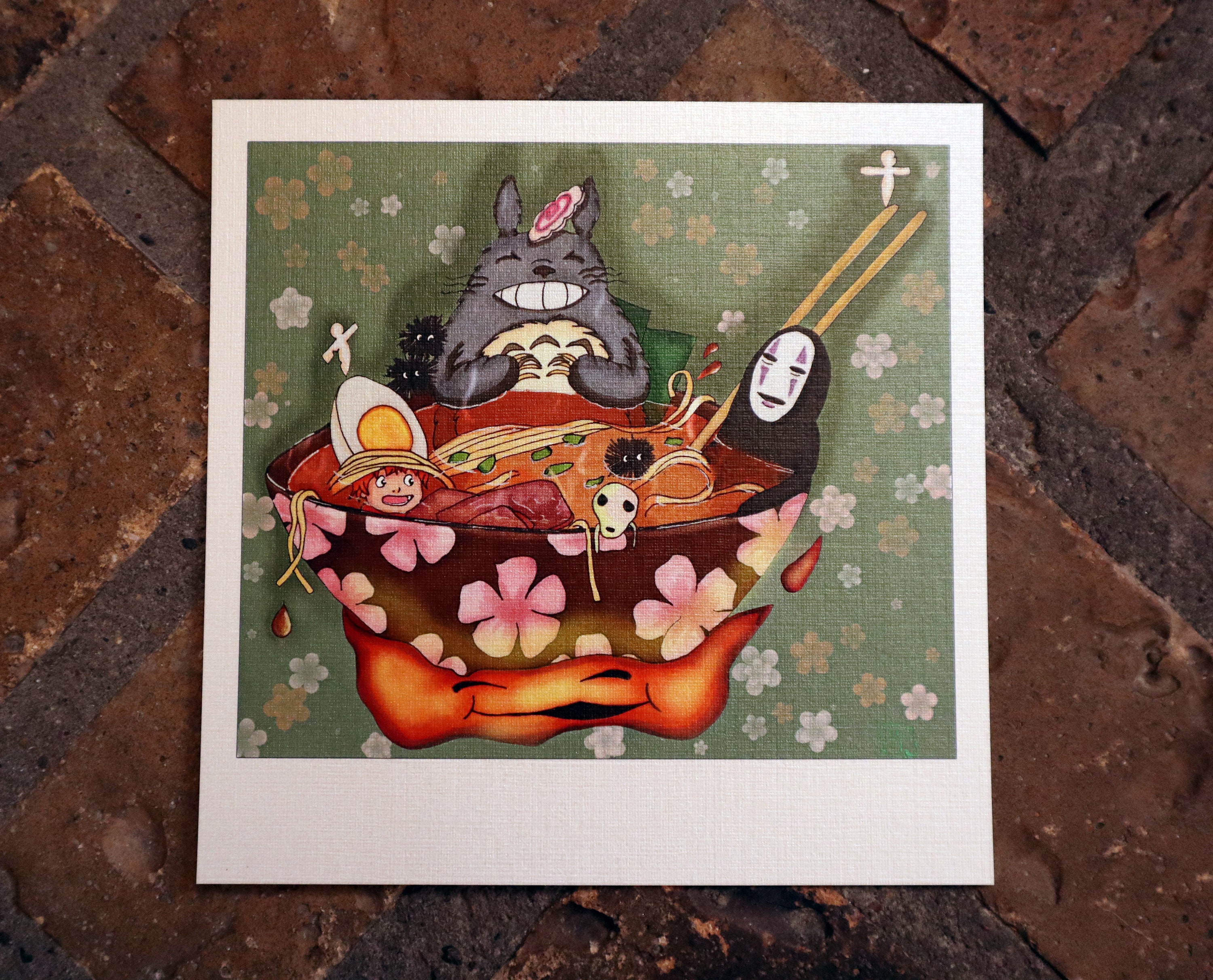 Studio Ghibli Character Ramen Bowl Prints - Etsy