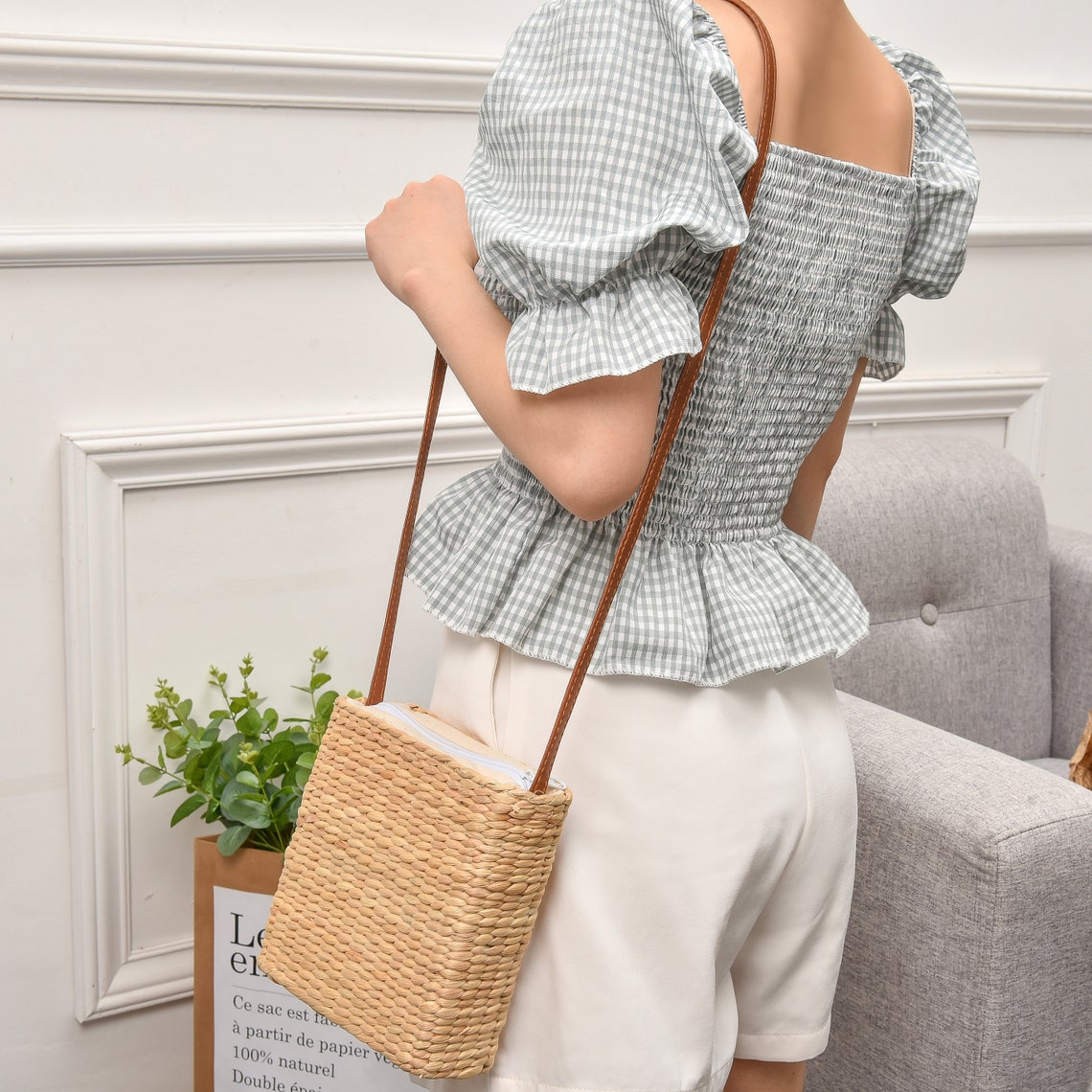 MINI STRAW BAGS, Handwoven Straw Bags, Water Hyacinth Bags, Straw ...