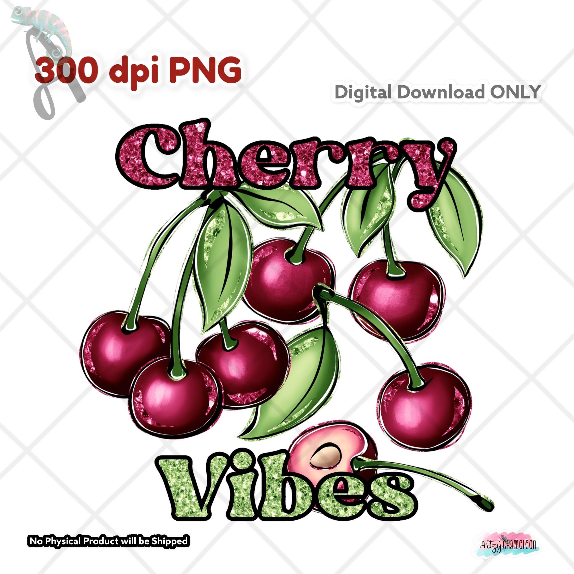Cherry Vibes PNG 300 Dpi Sublimation Design Digital - Etsy