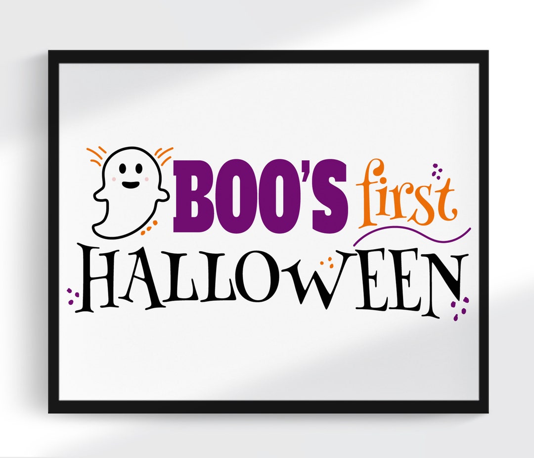 Baby's First Halloween Printable and Cut File Cute - Etsy