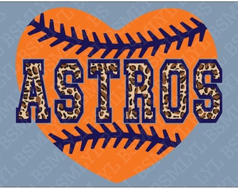 Astros Heart Png | Etsy
