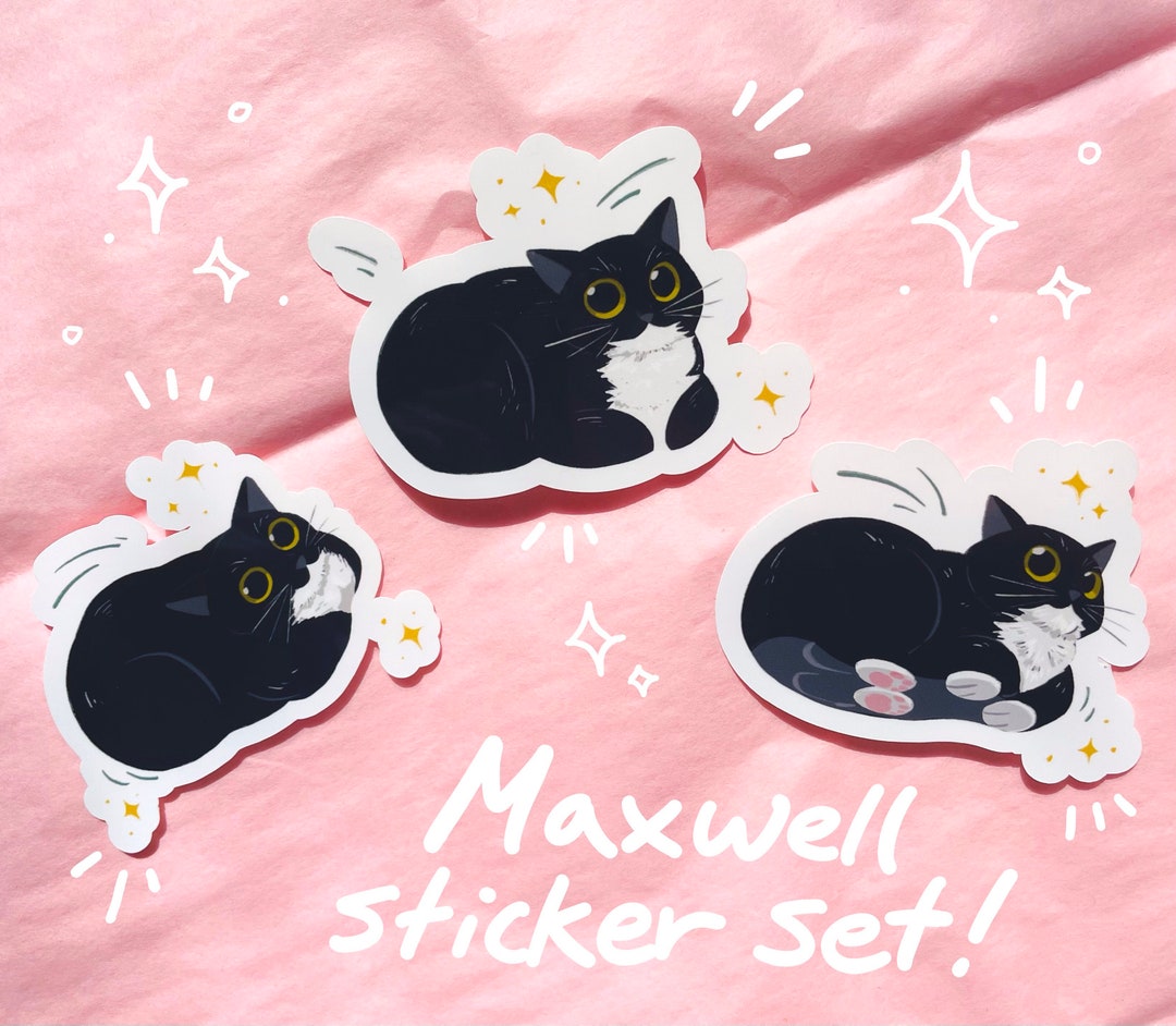 Maxwell Sticker Pack of 3 - Etsy