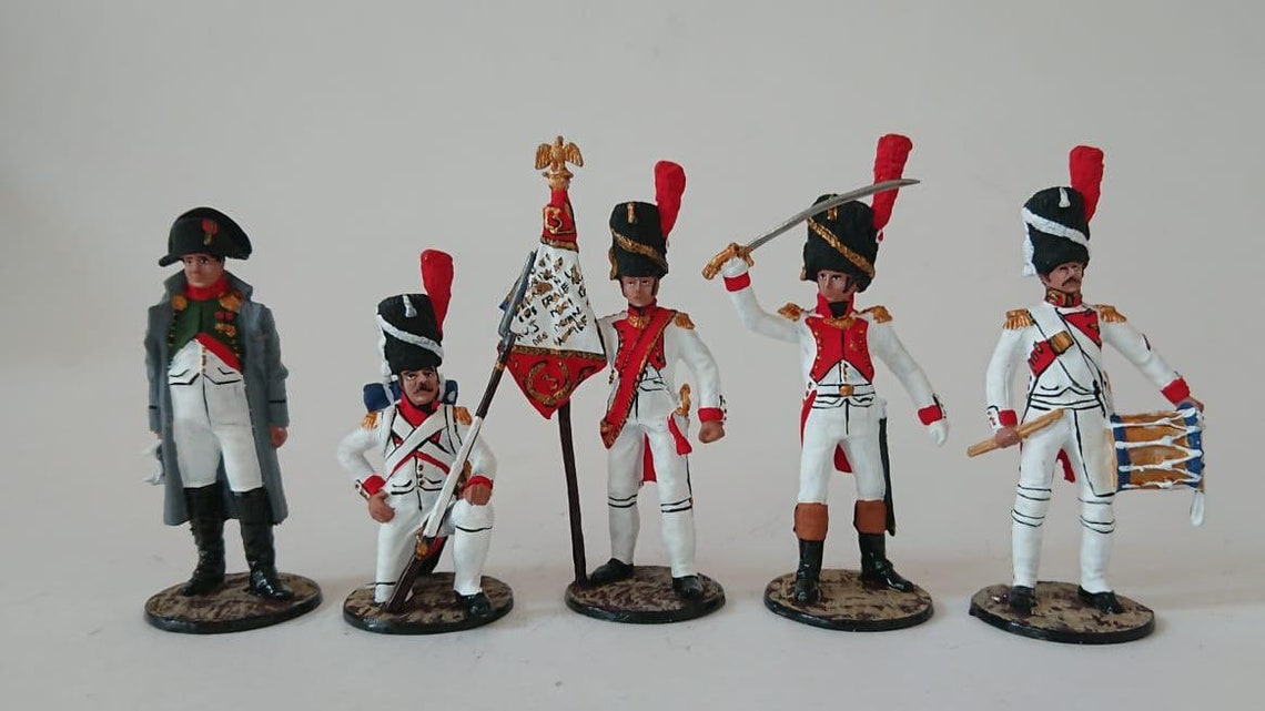 TIN TOY SOLDIERS. 54mmPainted. Napoleon and the grenadiers of | Etsy