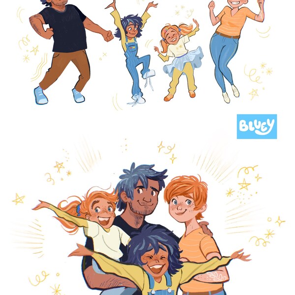 Bluey Postcards - Etsy