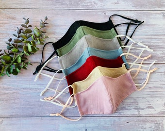 Solid Face Mask - Etsy