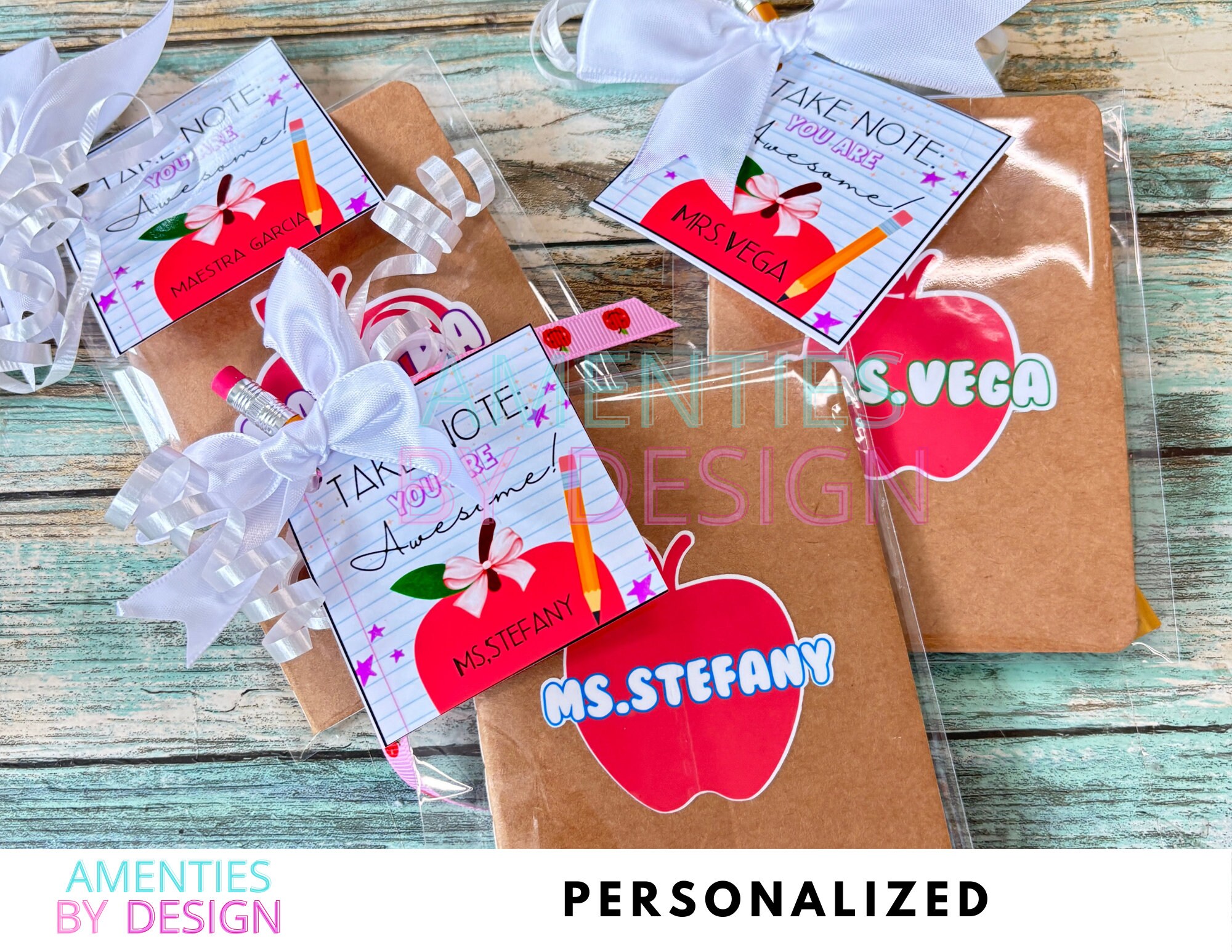 Personalized Teacher Notebook Gift Set, Small Notepad - Etsy