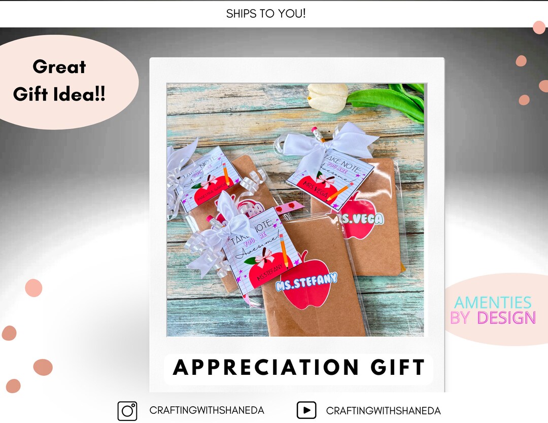 Personalized Teacher Notebook Gift Set, Small Notepad - Etsy