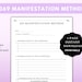 369 Manifestation Method Worksheet, Printable, the Law of Attraction ...
