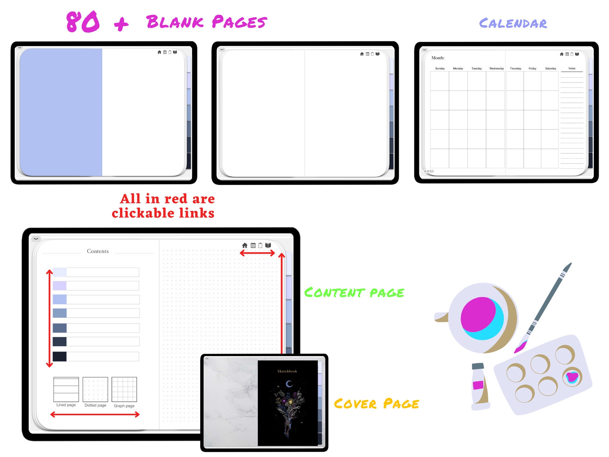 Blank Digital Sketchbook Digital Scrapbooking Photo Collage | Etsy
